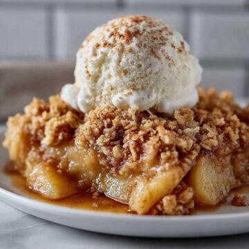 Easy Baked Apple Crumble with Oats & Brown Sugar in 30Mins